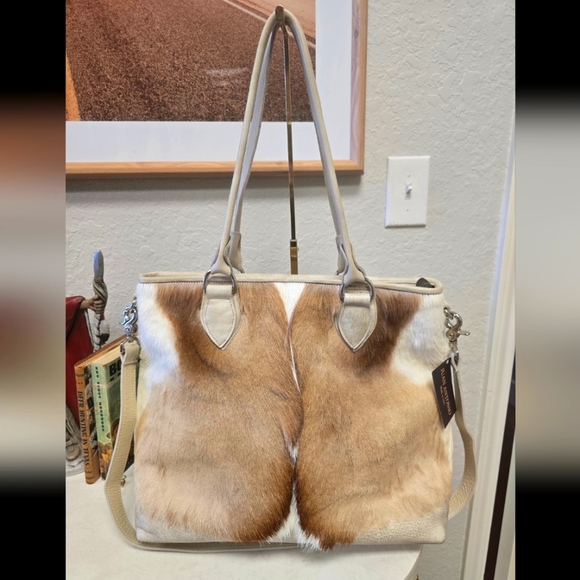 Juan Antonio | Bags | Juan Antonio Nwt Antelope Ivory Large Leather ...